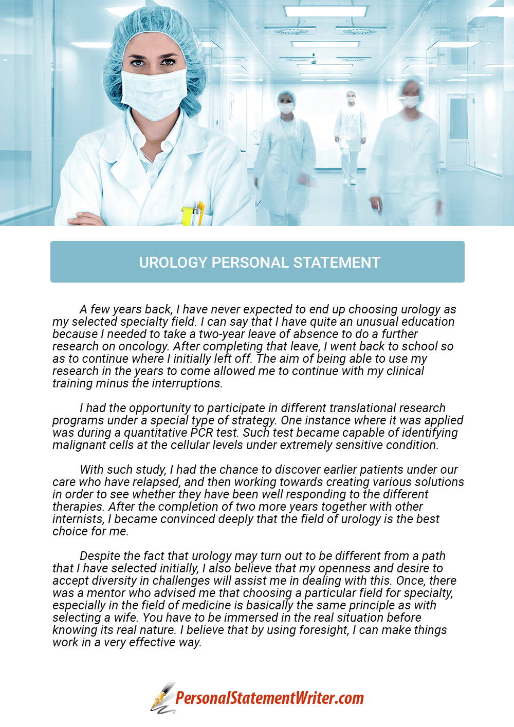 Specialized Urology Personal Statement Specialized Urology Personal Statement