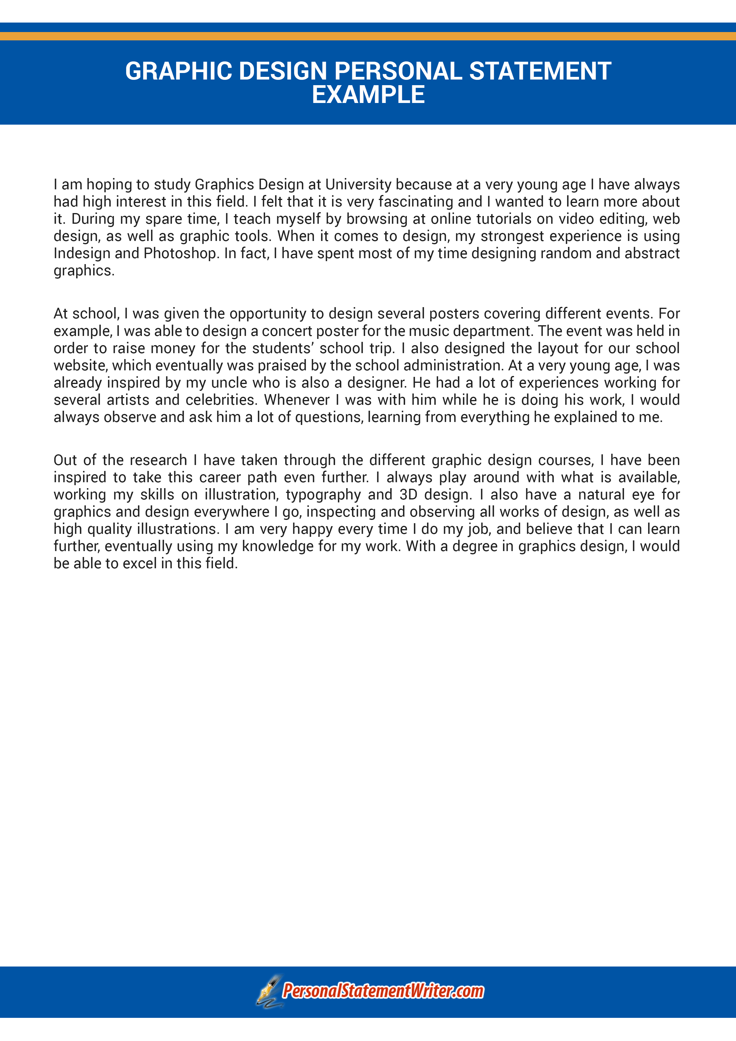 What You Should Include Into Graphic Design Personal Statement