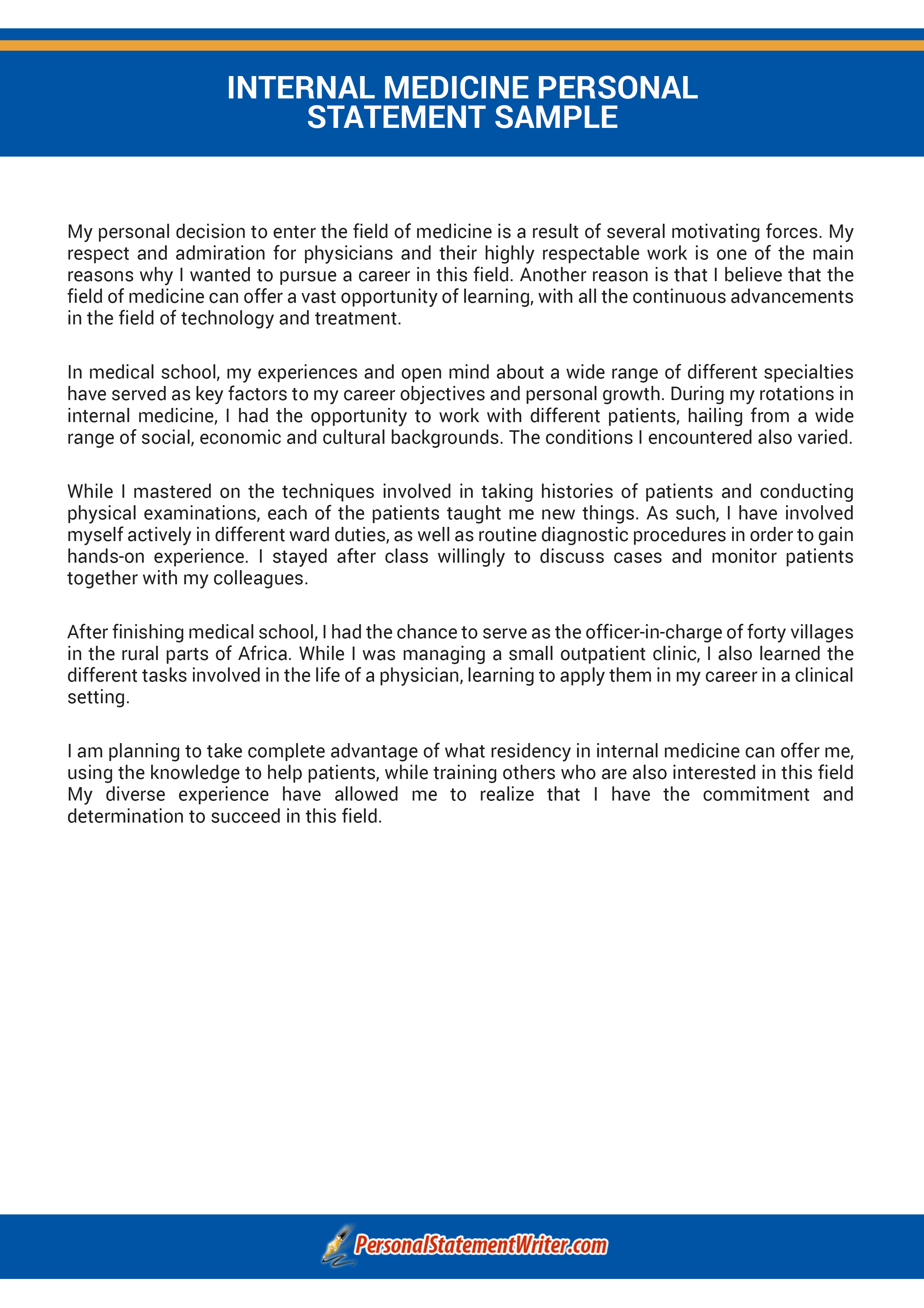 Sample Personal Statements For Residency About IMGPrep Personal