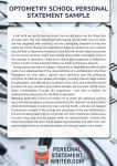Prime-Quality Optometry Personal Statement | 100% Originality