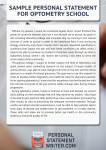 Prime-Quality Optometry Personal Statement | 100% Originality