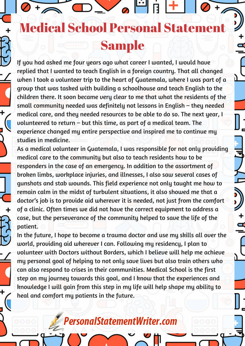 Medical School Personal Statement Writers AMCAS AACOMAS