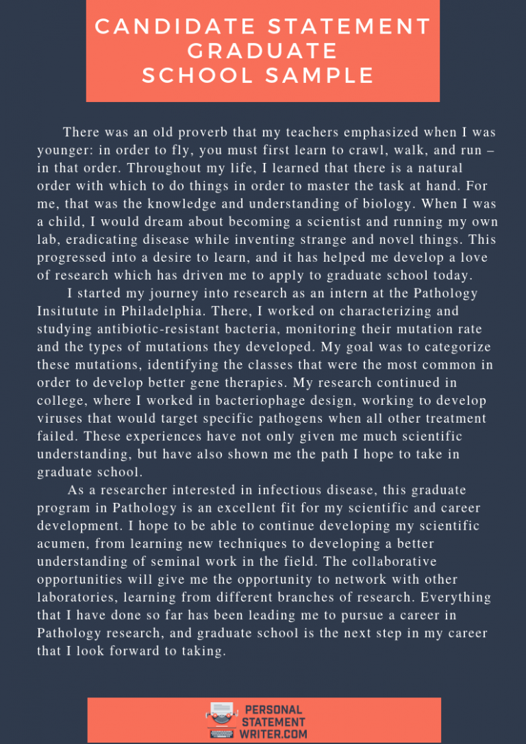 Writing a Personal Statement for Graduate School With Our Experts