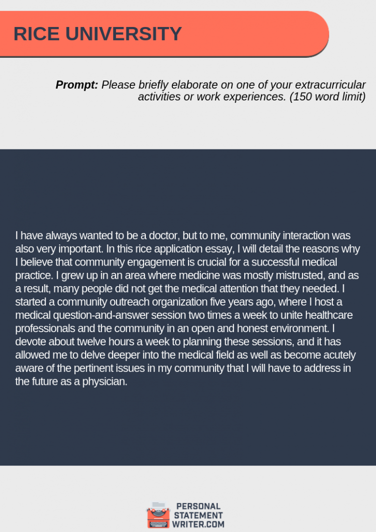 Rice Application Essay: MBA, College, University, Transfer