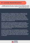 How to Write an Ivy League Transfer Essay. College Transfer