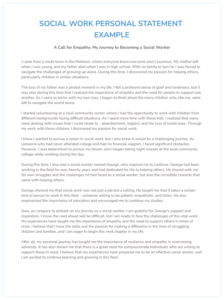 Best Social Work Personal Statement Writing Assistance